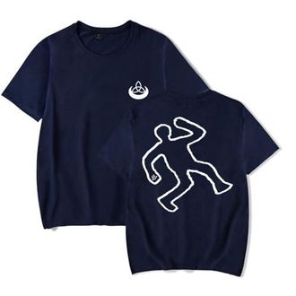 Generic ericdoa Merch T-shirt d&eacute;t&eacute; mode d&eacute;contract&eacute;e hommes/femmes Y2K T-shirt &agrave; manches courtes sport unisexe haut, bleu marine, XXS