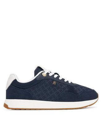 Tommy Hilfiger Sneakers Th Runner Suede Monogram FW0FW09620 Dunkelblau