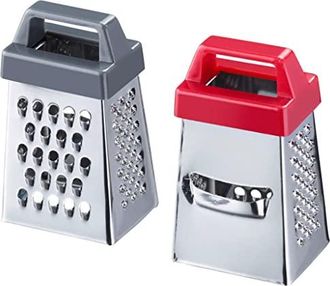 Westmark 2 Mini-Vierkantreiben, mit vier Reibeflächen, Rostfreier Edelstahl/Kunststoff, Silber/farbiger Griff, 116922E3