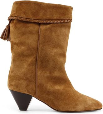 Isabel Marant Leder Stiefeletten mit Mandelform-Zehenkappe - - Shoes - Damen - Braun - 36 EU