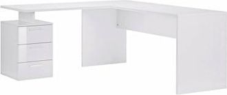 Dmora Schreibtisch Mark, PC-Eckschreibtisch, Mehrzweck-B&uuml;rotisch, platzsparender Schreibtisch mit mehreren Positionen, 100 % Made in Italy, 160 x 60 x 75 cm