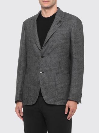 Lardini Einreihiger Wollblazer von mit klassischem Revers und aufgesetzten Taschen