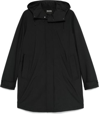 Ermenegildo Zegna Regenmantel mit Kapuze - Schwarz