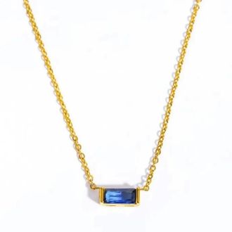 Dansk Copenhagen Collier Saphir Pierre Naissance Cadeau Amour - Femme - Accessoires - Jaune - Taille: ONE Size
