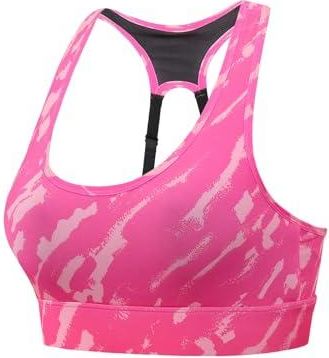 Generic Soutien-gorge de sport 2026 &agrave; trois imprim&eacute;s pour le fitness, le yoga, lentra&icirc;nement, le dos pour femmes, rose vif, XXL