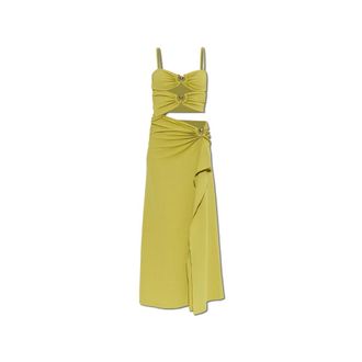 CHRISTOPHER ESBER Orbit Ruched Disconnect Cascade Dress - - Dresses - Damen - Gr&uuml;n - S
