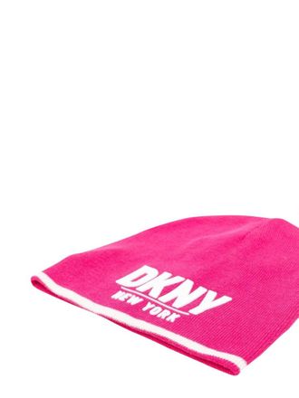DKNY D31291K_49N Cotton-Acrylic Blend Beanie - Fuchsia