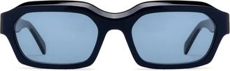 Retro Superfuture Boletus Sonnenbrille mit geometrischem Gestell - Blau