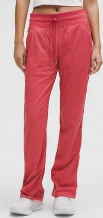 lululemon Dance Studio Hose mit mittelhohem Bund Volle L&auml;nge f&uuml;r Frauen - Gr&ouml;&szlig;e 10 in Desert Red