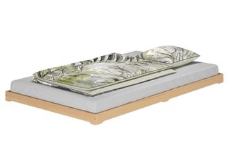 Erst-Holz Niederflurbett Flachbett 120x200 Buche Massivholz Natur mit w&auml;hlbarem Zubeh&ouml;r V-60.66-12ohne Zubeh&ouml;r