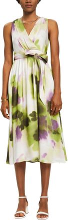 Esprit Collection Damen 023eo1e340 Kleid, 318/Leaf Green 4, 40