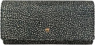 Borbonese Femme, Accessoires, Noir, Taille: ONE Size Classica Portafoglio Large Patta