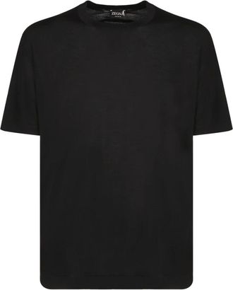 Ermenegildo Zegna Homme, Tops, Noir, Taille: M T-Chemises