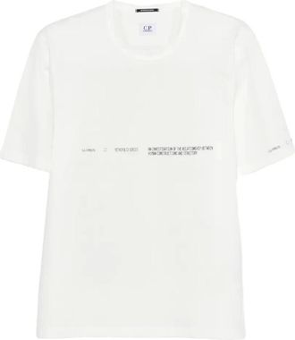 C.P. Company C.p. Company, Homme, Tops, Blanc, Taille: XL T-Chemises