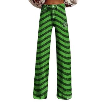 Generico Pantalons Baggy Jeans Femme Grandes Tailles, Pantalon Jambe Large Travail Jeans L&eacute;gers Jambes Larges Pantalon avec Impression Basique Pantalons Denim 