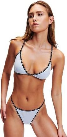 Karl Lagerfeld Mini Logo Triangle Bra Soutien-Gorge, Bleu Clair, XL Fille
