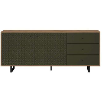 Trendteam Sentra Sideboard gr&uuml;n, Eiche dekor