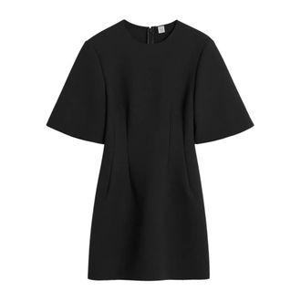 Toteme Robe Courte Sculpturale - Femme - Robes - Noir - Taille: 46 FR