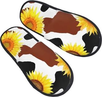 Generic Pantoufle Vache Tournesols Chaussures Hiver Confort Chaussons Pour Ext&eacute;rieur Homme Int&eacute;rieur M