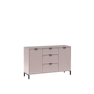 Furnix Sideboard linki LS2 Wohnzimmerkommode Modern 3 Schubladen 2 T&uuml;ren Kaschmir - Furnix