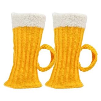 Generic Guêtres Chaussettes - 1 paire de chaufferettes courtes avec poignées en pot de bière | Pour filles et femmes pour le shopping cyclisme cosplay voyage 