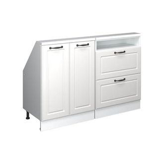 Vicco Ensembles de Meuble de Rangement sous Pente Rion, Blanc Campagne/Blanc, Lot de 2