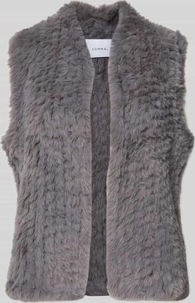 Comma Weste mit Kunstfellbesatz