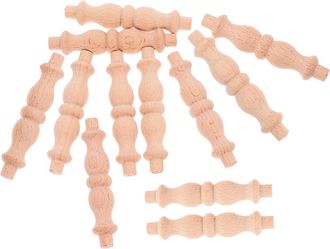 Valiclud 12stücke Holzspindeln Für Innengeländer Baluster Aus Massivholz Für Möbelreparatur Bastelarbeiten Und DIY-holzbearbeitungsprojekte