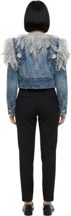 Dolce & Gabbana Womens Blue Cotton Denim Jacket Clothing