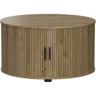 Vicco Couchtisch Selva, Eiche, 80 x 80 cm mit Schiebt&uuml;r, Vicco
