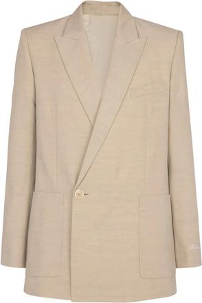 Balmain Einreihiger- zweireihiger Blazer mit einem Knopf - - Jackets - Herren - Beige - S