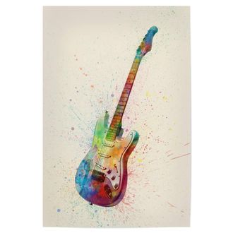 artboxONE Poster 60x40 cm Musik Electric Guitar Abstract Watercolor II bunt - Bild E-Gitarre Aquarell Aquarell
