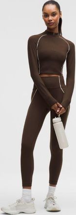 lululemon Legging Wunder Train No Line taille haute &agrave; finitions passepoil&eacute;es pour Femmes - 64 cm - Taille 12
