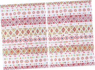 NUOBESTY Boho PVC Tischset 2 St&uuml;ck 45X30cm rutschfeste Tassenmatte mit &Ouml;l und Hitzebest&auml;ndigem K&uuml;chenuntersetzer f&uuml;r K&uuml;che Restaurant und Zuhause