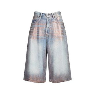 Acne Studios Bermuda en jean paillett&eacute;