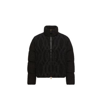 Moncler Moncler Nitidule Boucl&eacute; Down Jacket, Women, Black, Size: 00