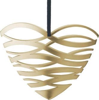 Stelton Tangle Weihnachten Ornament Herz, gro&szlig;., Messing
