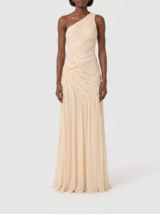 Elisabetta Franchi Langes Viskosekleid mit Strass