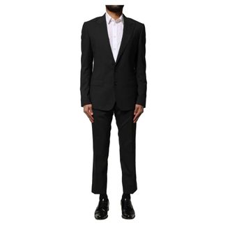Dolce & Gabbana Schwarzer Wollanzug 2-teilig - - Suits - Herren - Schwarzk - S
