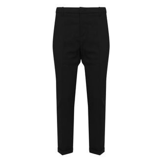Dondup Schwarze Hose mit niedriger Taille und Logo - - Trousers - Herren - Schwarzk - W31