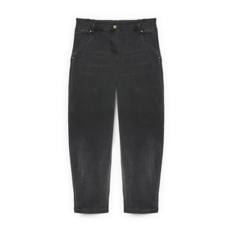 Fiorella Rubino Damen, Jeans, Schwarzk, 2XLGr&ouml;&szlig;e
