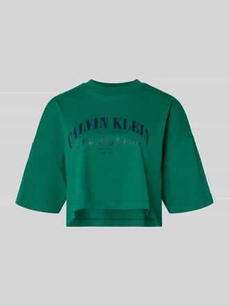 Calvin Klein Jeans Cropped T-Shirt mit Logo-Print