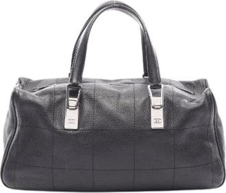 Chanel Sac &agrave; main Pre-owned en cuir Chocolate Bar - Femme - Pre-owned - Noir - Taille: ONE Size