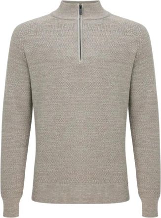 Gentiluomo Turtle Zip LS - Homme - Pulls - Beige - Taille: L