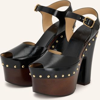 Chlo&eacute; Plateau-Sandaletten Meret Mit Nieten schwarz