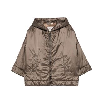 Max Mara Giacca Fiore mit Kapuze - - Jackets - Damen - Braun - S