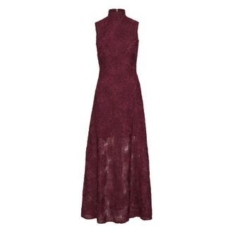 Rotate Rotate Birger Christensen, Femme, Robes, Brun, Taille: 38 FR Robe Bordeaux Aw25 Design Élégant