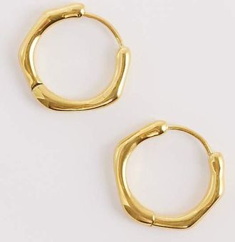 Abbott Lyon Cr&eacute;oles effet fondu en acier inoxydable plaqu&eacute; 18 carats - Dor&eacute;