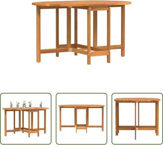 vidaXL vidaXL Massivholz Tisch - Gartentisch Braun 110 x 60 x 72 cm Massivholz Akazie