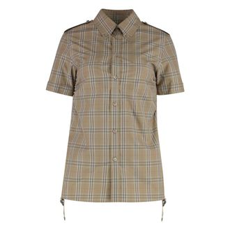 Burberry Karohemd aus Baumwolle - - Blouses & Shirts - Damen - Beige - XS